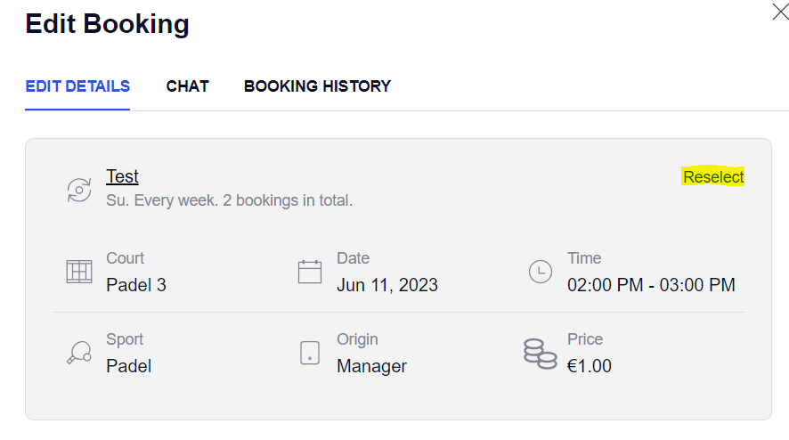 How to edit recurring reservations – Playtomic Manager