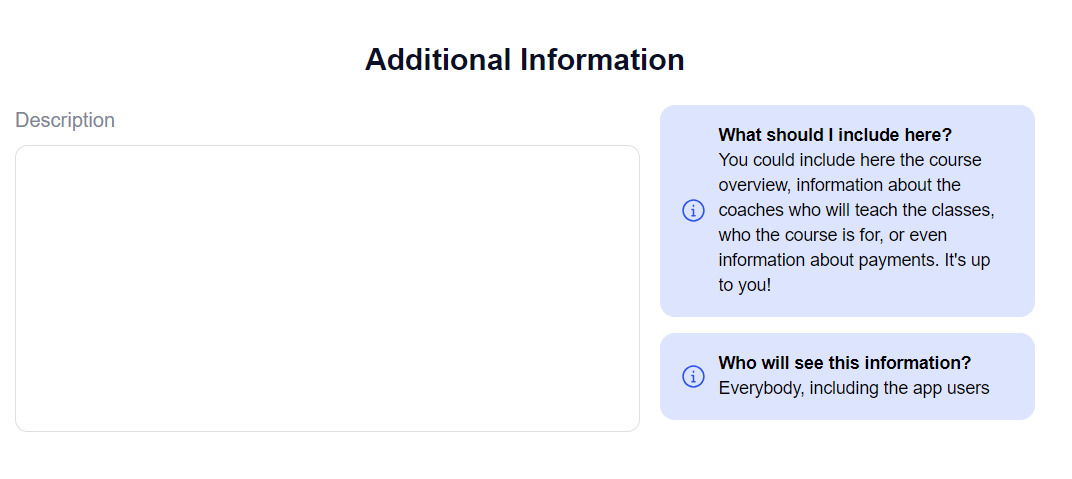 Create and Manage a course – Playtomic Manager