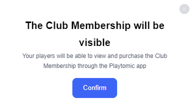 Club Membership Feature – Playtomic Manager