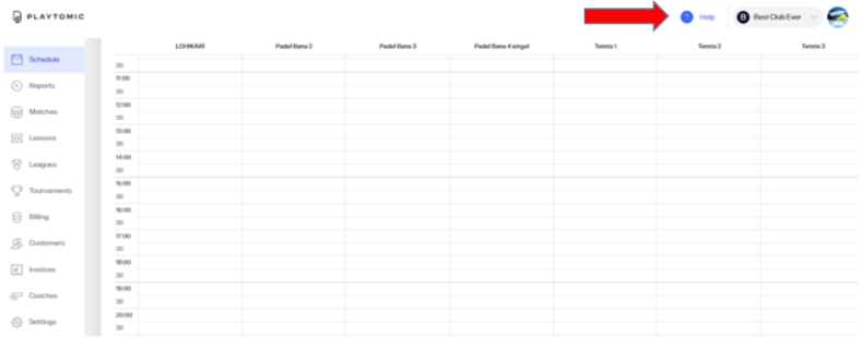Playtomic Manager Club Support – Playtomic Manager