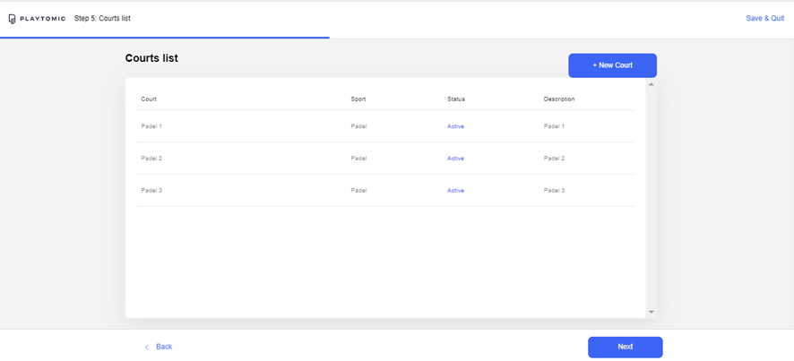 Complete the setup of your Club – Playtomic Manager