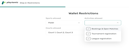 Club or Merchant Wallets – Playtomic Manager